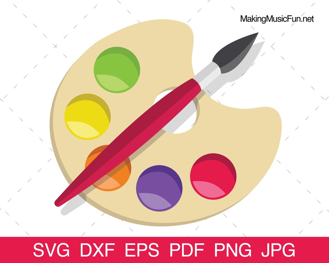 Artist's Paint Pallet - SVG Cricut Silhouette Cut Files. Paint Pallet ...