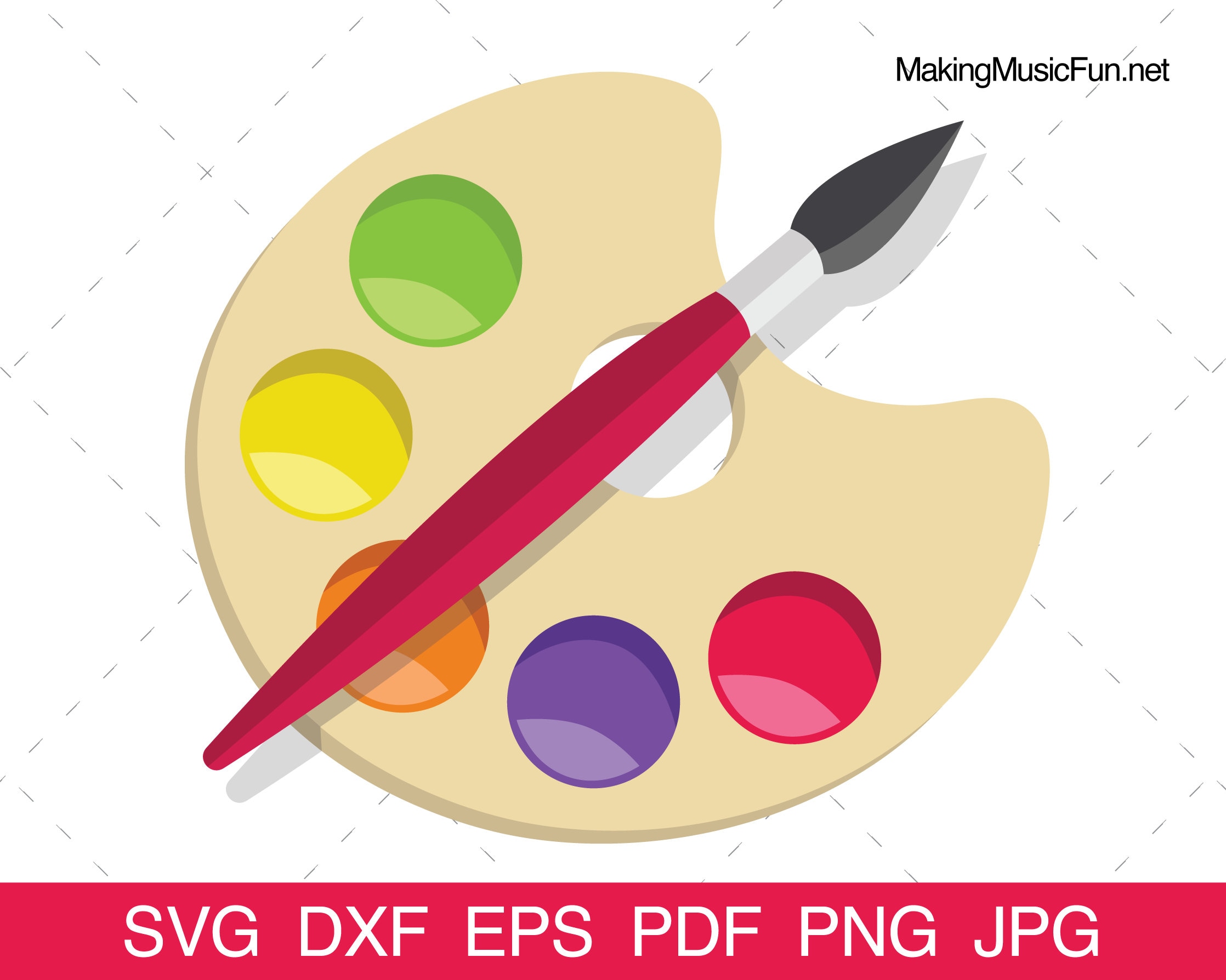 Artist's Paint Pallet - SVG Cricut Silhouette Cut Files. Paint Pallet ...