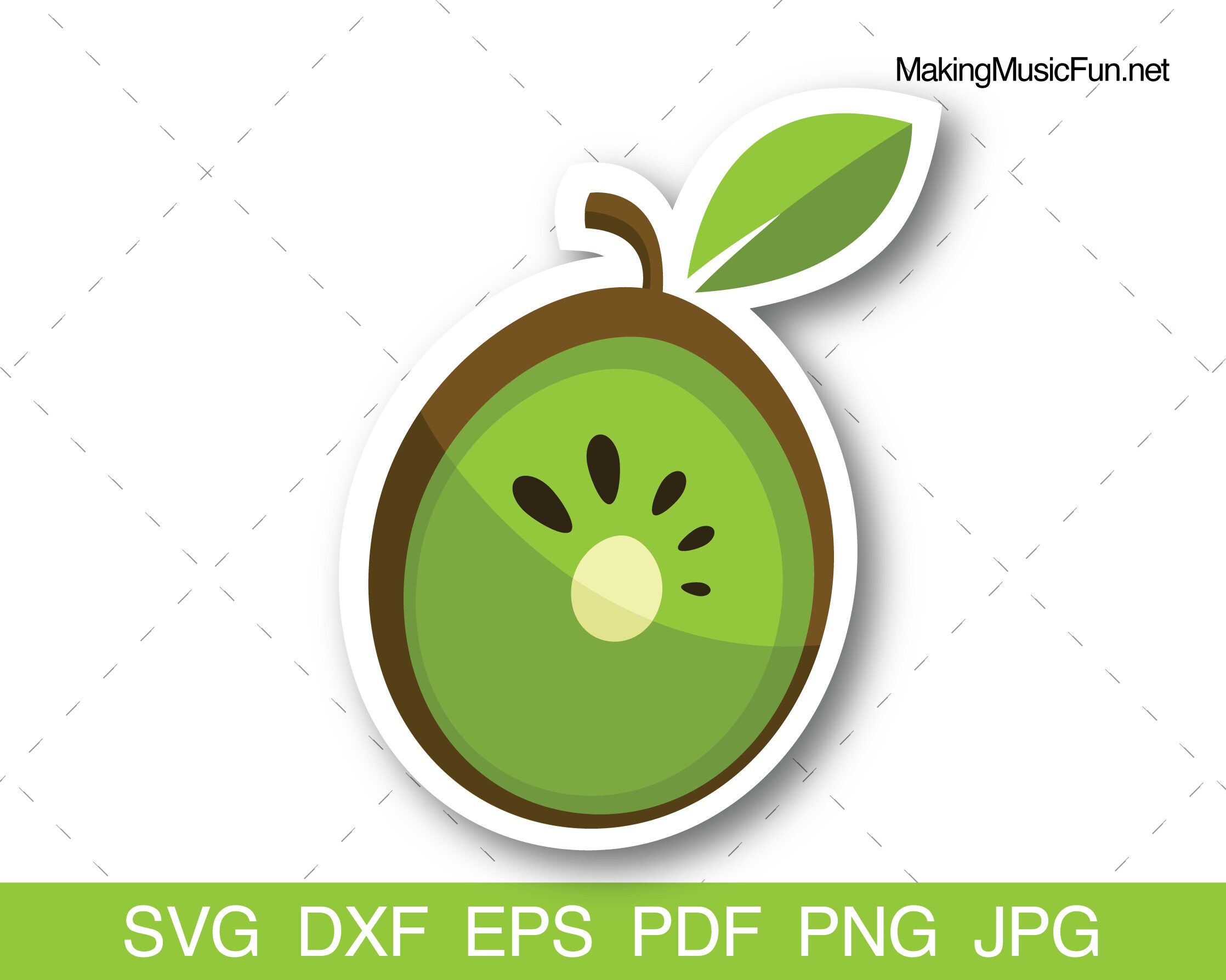 Kiwi SVG Cricut & Silhouette Cut Files. Kiwi Fruit Clip Art. Kiwi ...