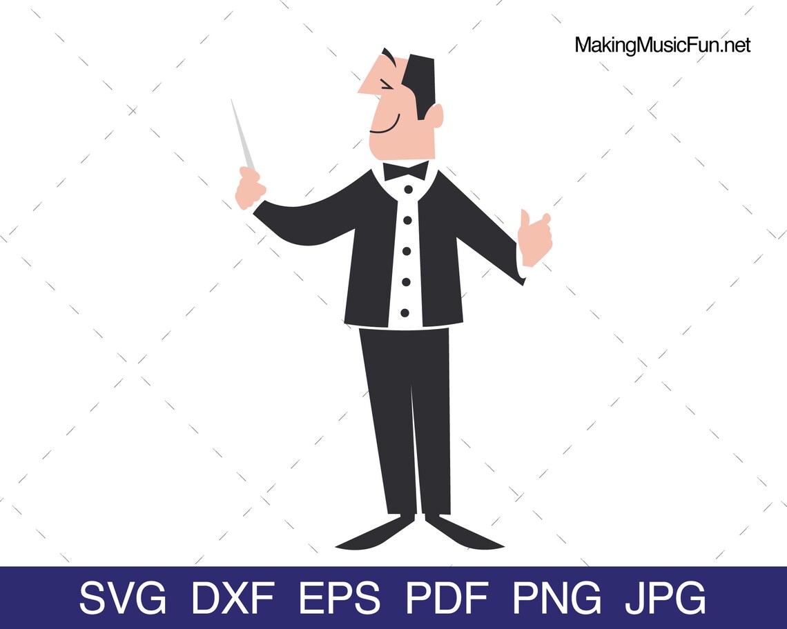 Music Conductor - SVG Cricut Cut Files. Orchestra Music Conductor ...