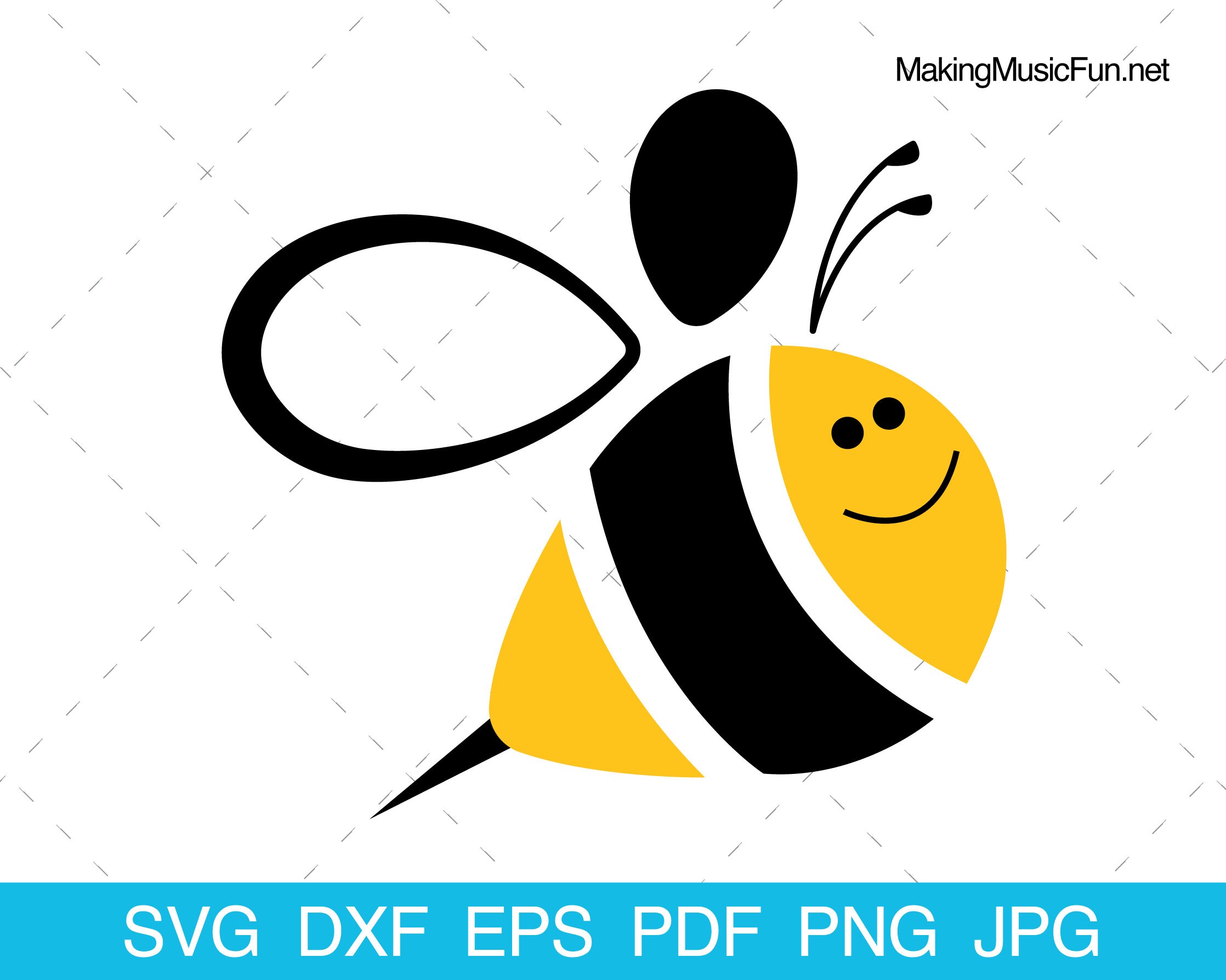 Bumblebee SVG Cricut & Silhouette Cut Files. Cute Bee Bumblebee Clip ...