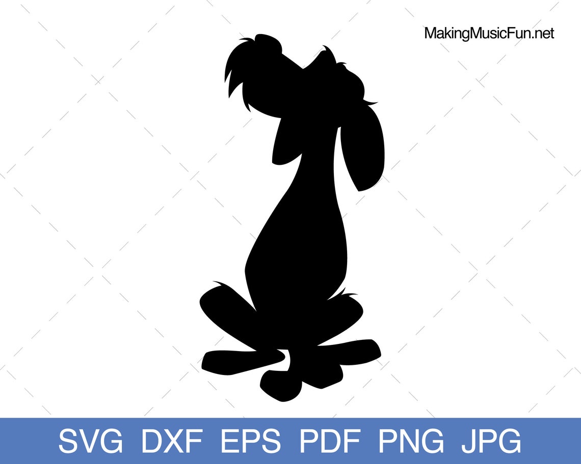 Dog (mutt) - SVG Cricut Silhouette Cut Files. Cartoon Dog Sitting ...