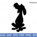 Dog (mutt) - SVG Cricut Silhouette Cut Files. Cartoon Dog Sitting ...