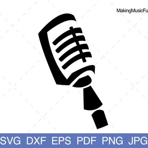 Microphone SVG Cricut & Silhouette Cut Files. Vintage 1950s Microphone ...