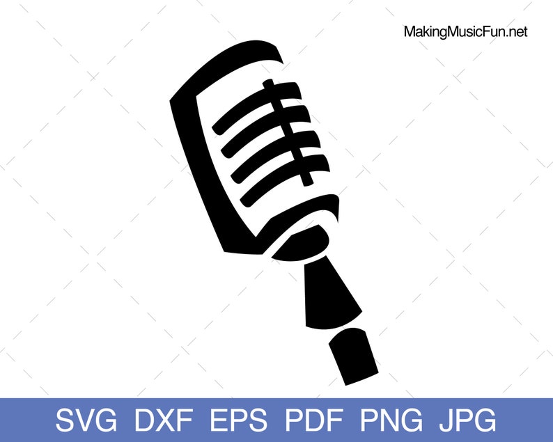 Microphone SVG Cricut & Silhouette Cut Files. Vintage 1950s Microphone ...