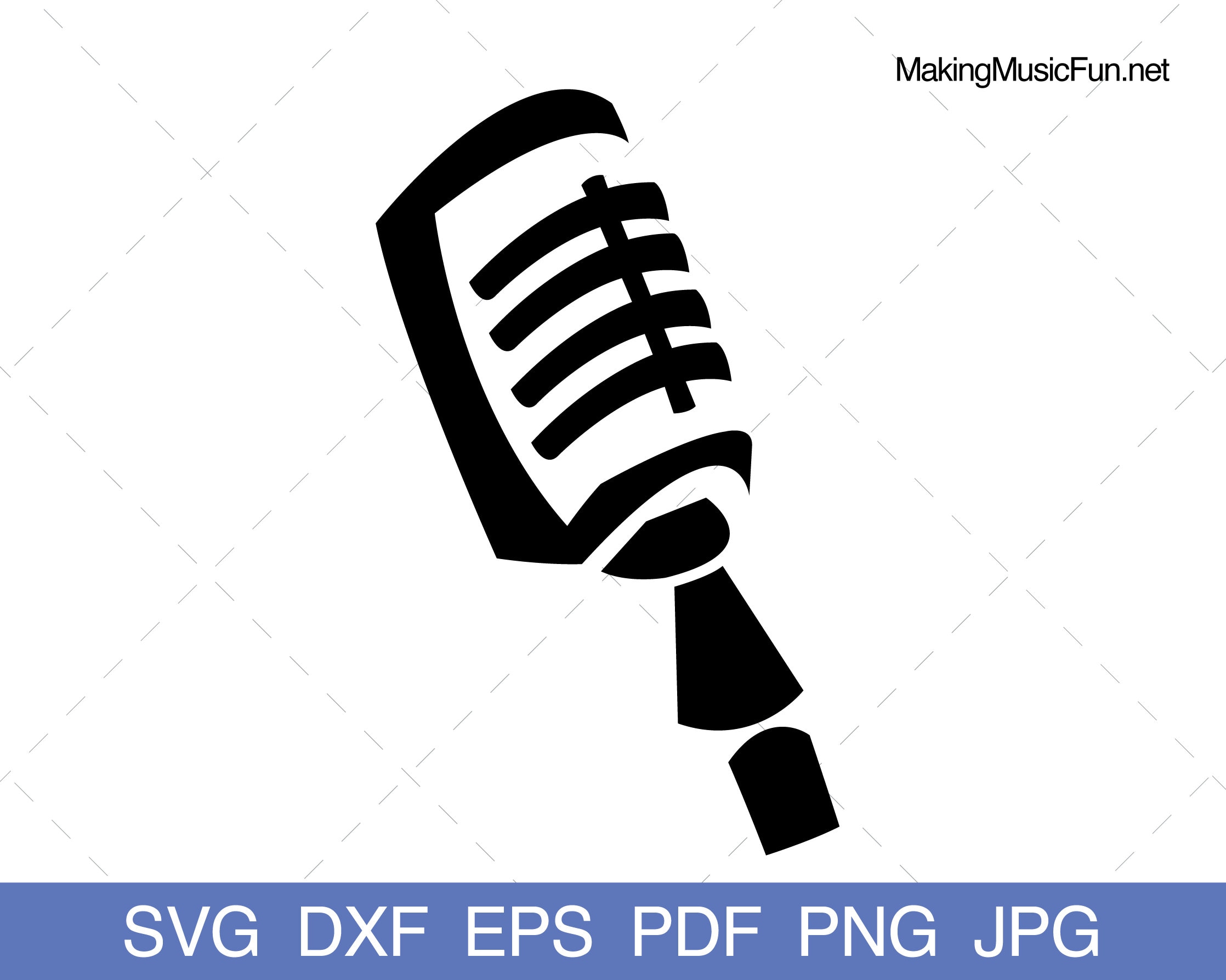 Microphone SVG Cricut & Silhouette Cut Files. Vintage 1950s Microphone ...