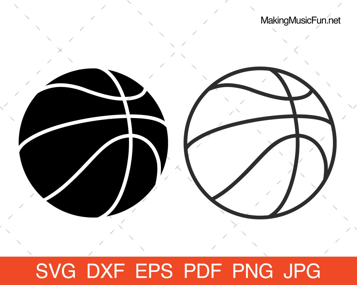 Basketball SVG Cricut Cut Files. Basketball Silhouette Clip - Etsy