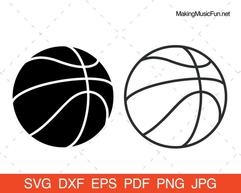 Basketball - SVG Cricut Cut Files. Basketball Silhouette Clip Art ...