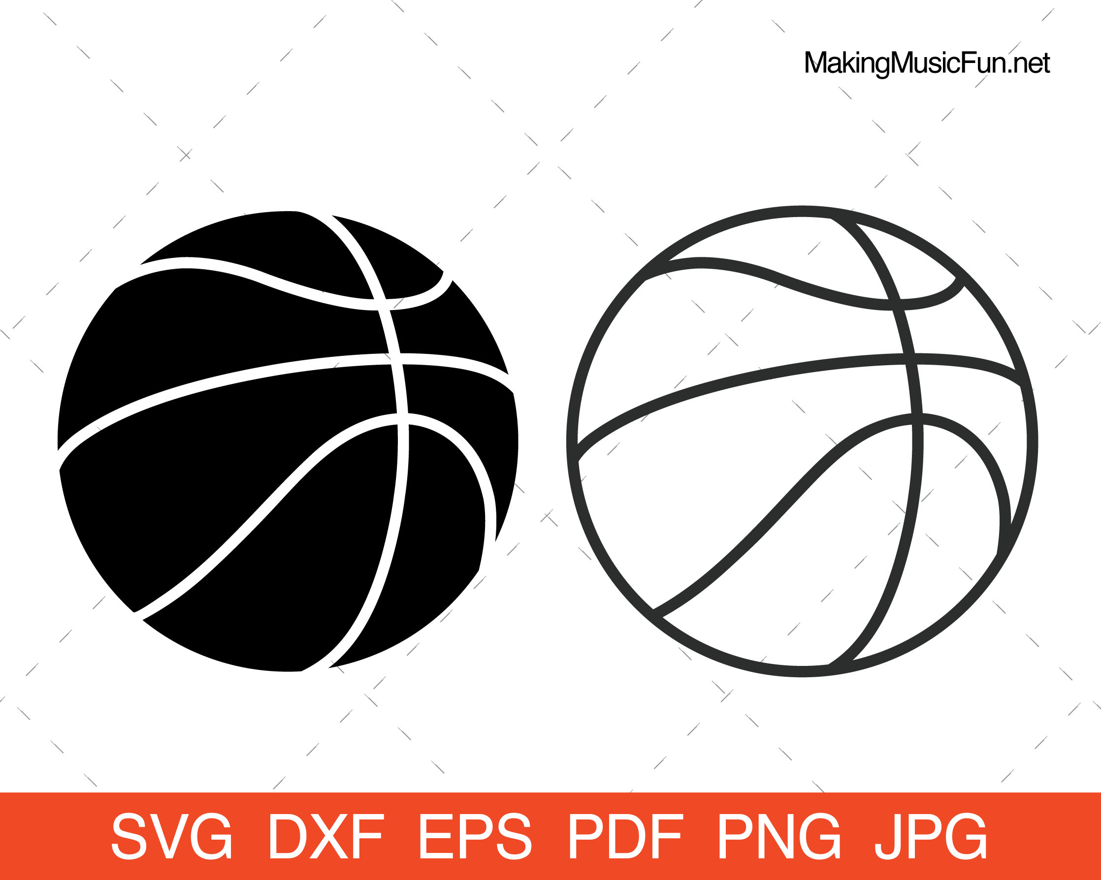 Basketball - SVG Cricut Cut Files. Basketball Silhouette Clip Art ...