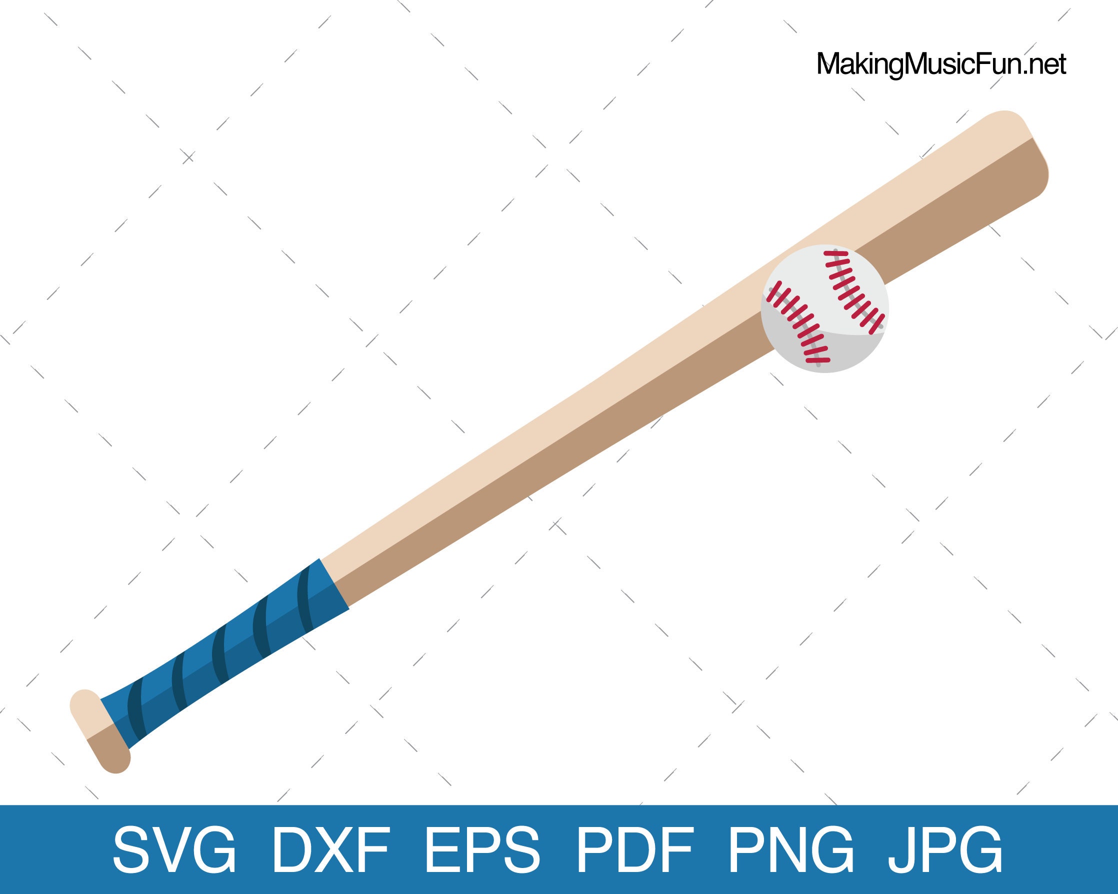 Baseball Bat and Ball SVG Cricut & Silhouette Cut Files. Baseball Clip ...