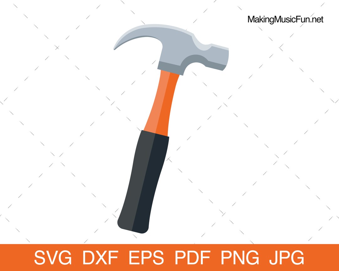 Hammer - SVG Cricut Cut Files. Claw Hammer Hand Tool Clip Art and ...