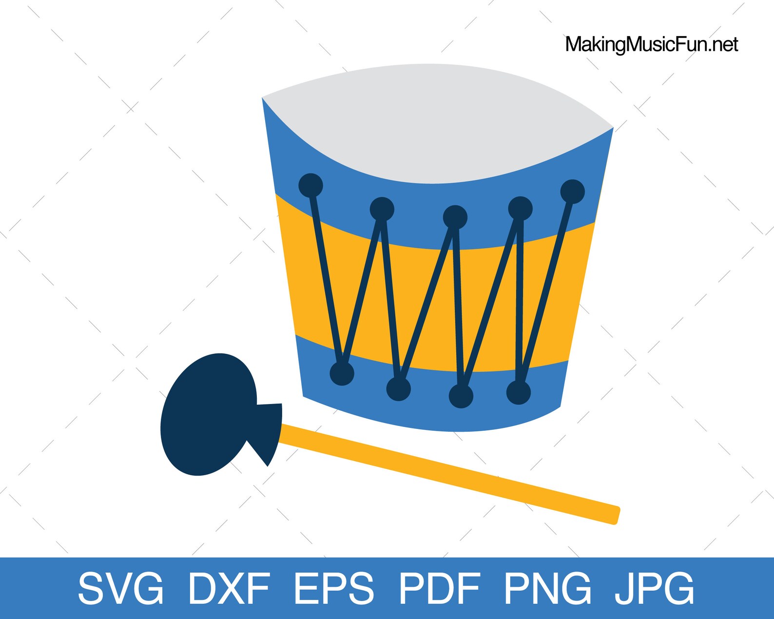Toy Drum SVG Cricut Cut Files. Kids Toy Drum Musical Instrument Clip ...