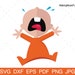 Crying Baby - SVG Cricut Cut Files. Funny Cartoon Crying Baby Clip Art ...