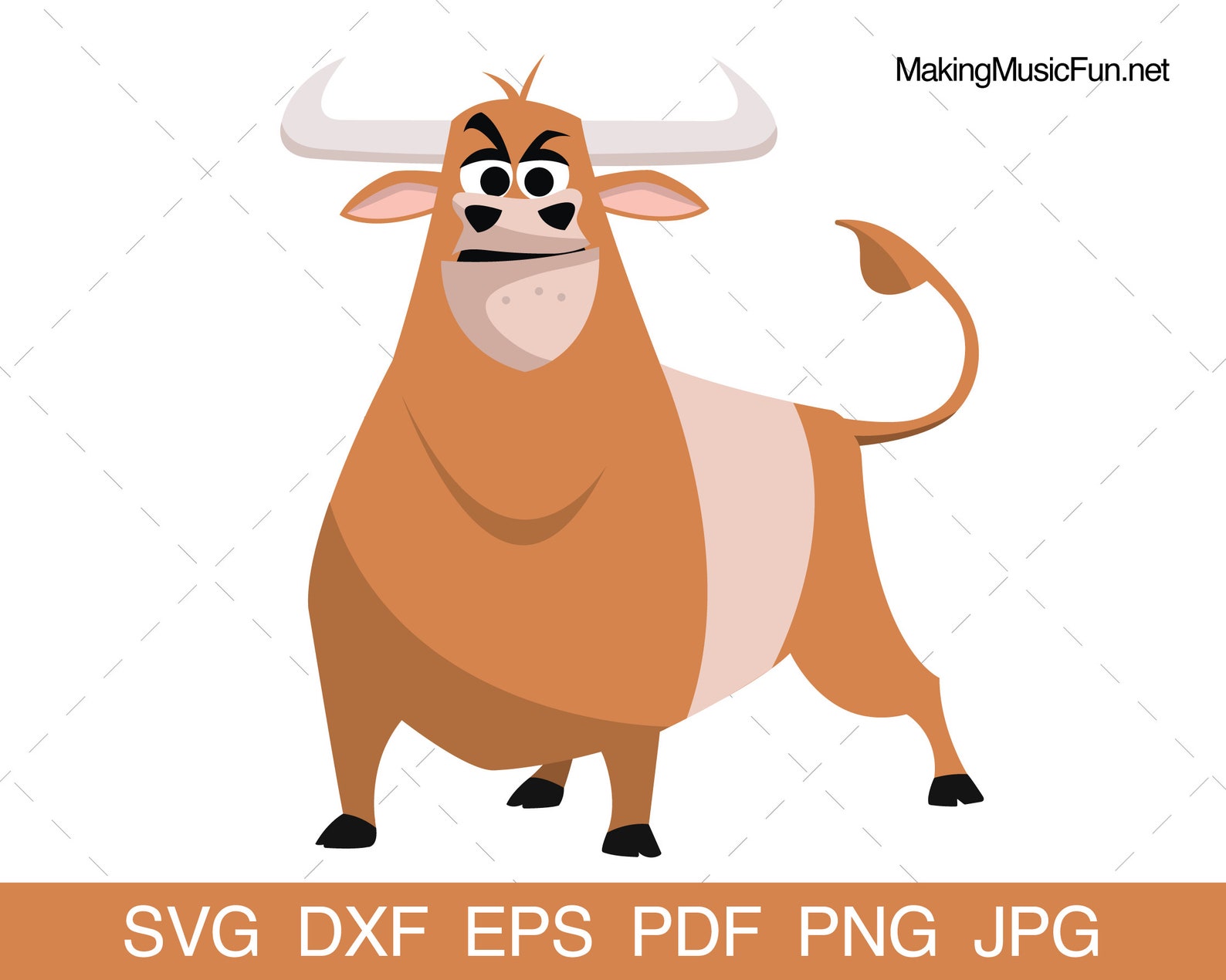 Bull - SVG Cricut Cut Files. Cartoon Bull Steer Clip Art. Bull Ox ...