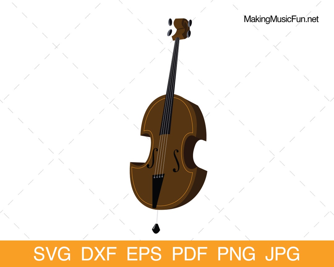 Double Bass - SVG Cricut & Silhouette Cut Files. Double Bass Vector ...