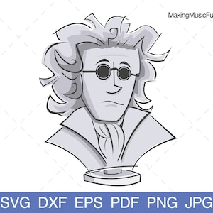 Beethoven - SVG Cricut Cut Files. Beethoven Great Composer Bust Clip ...