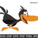 Blackbird - SVG Cricut & Silhouette Cut Files. Cartoon Blackbird Crow ...