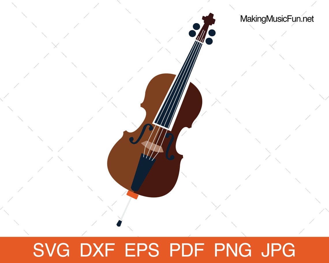 Cello - SVG Cricut & Silhouette Cut Files. Cello Clip Art. Orchestra ...