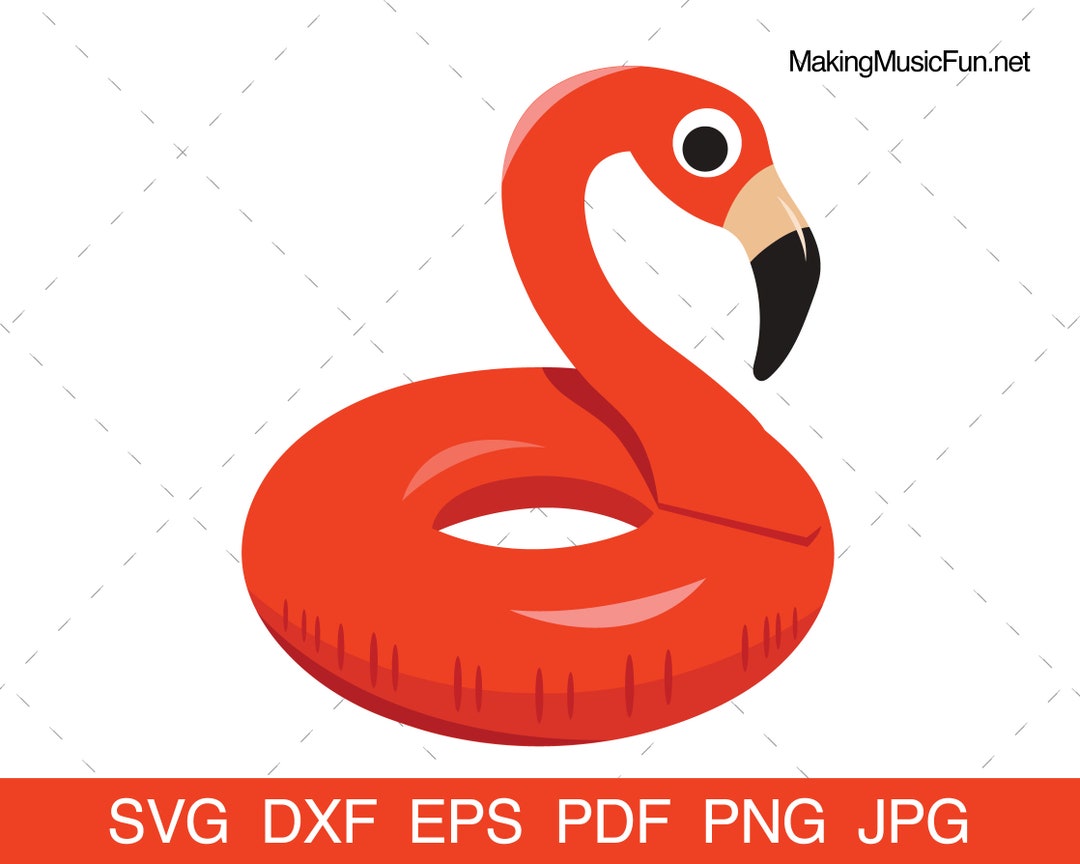 Flamingo Pool Toy - SVG Cricut & Silhouette Cut Files. Flamingo Pool ...