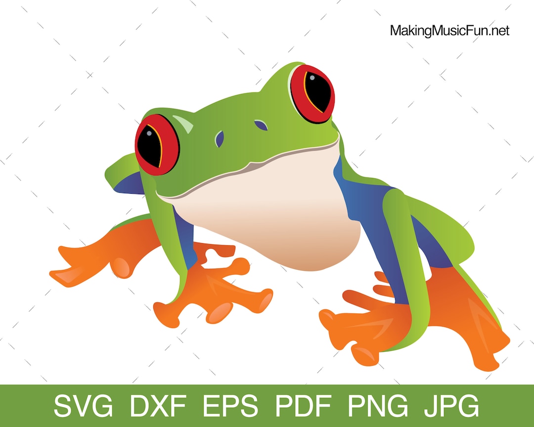 Tree Frog - SVG Cricut & Silhouette Cut Files. Tree Frog Clip Art. Tree ...
