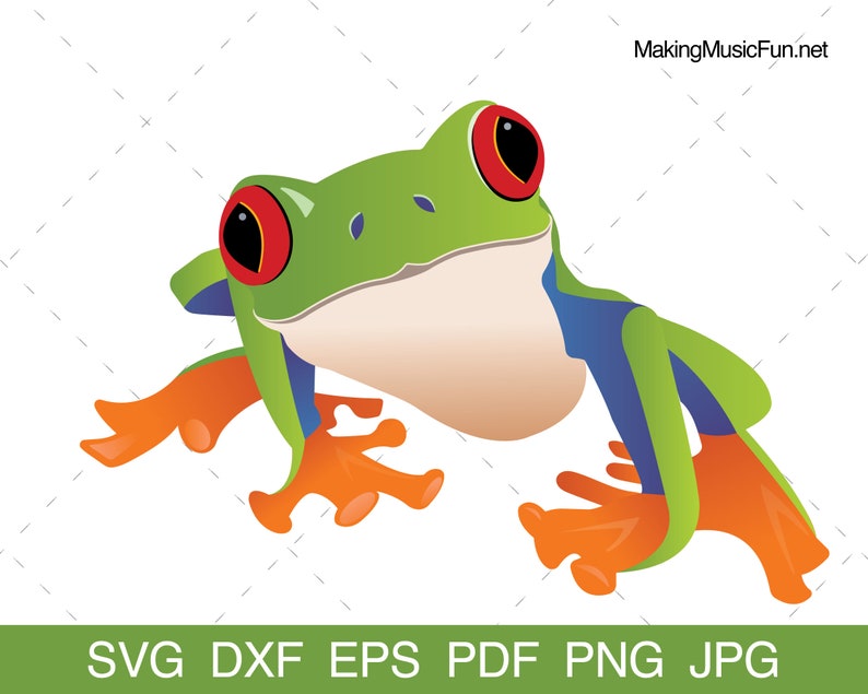 Tree Frog - SVG Cricut & Silhouette Cut Files. Tree Frog Clip Art. Tree ...