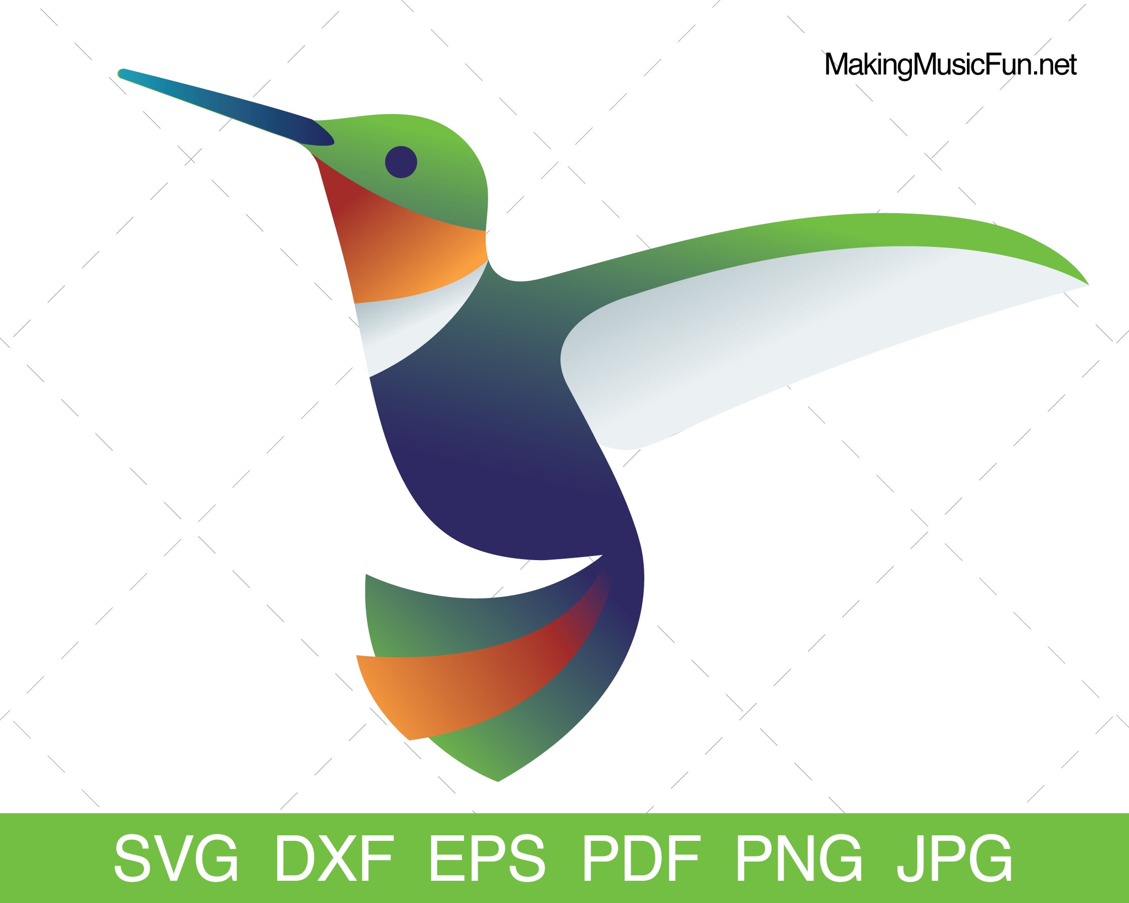 Hummingbird SVG Cricut Cut Files. Hummingbird Flying Clip - Etsy