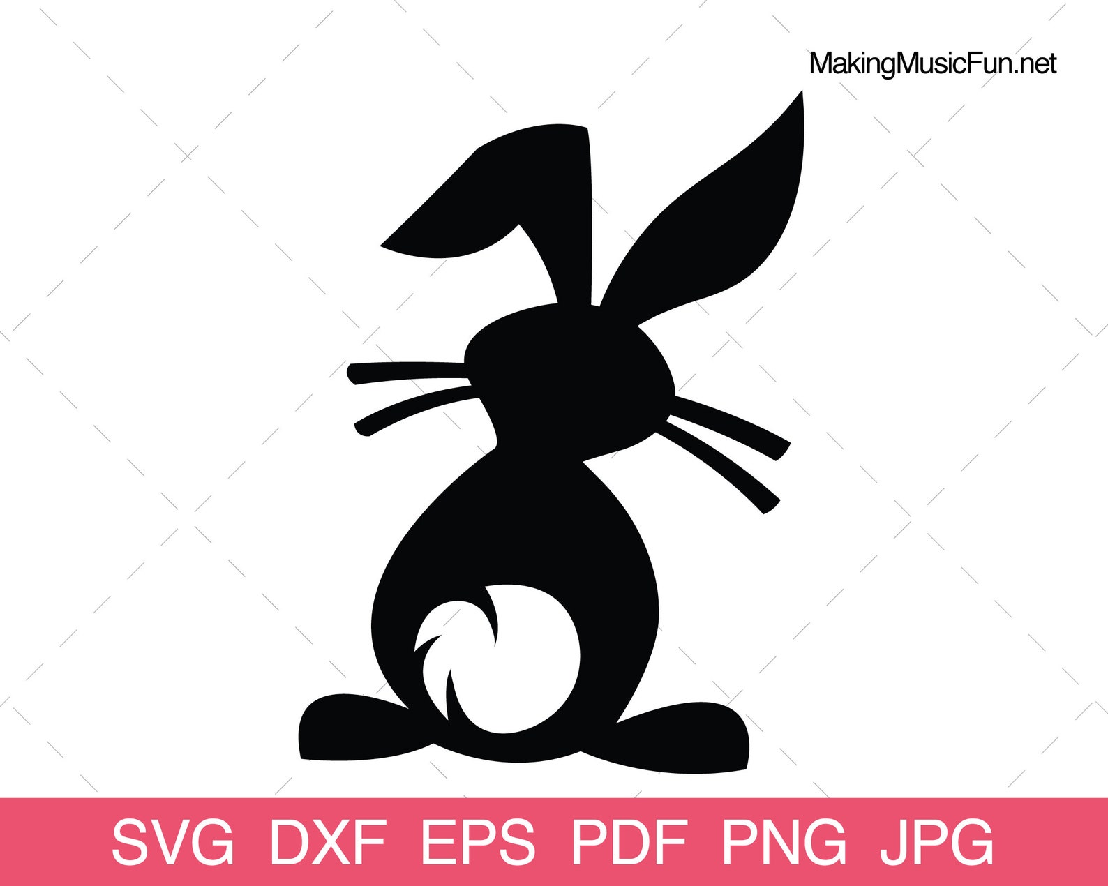 Bunny Rabbit - Cricut SVG Cut File. Bunny Silhouette. Clip Art and ...