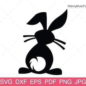 Bunny Rabbit - Cricut SVG Cut File. Bunny Silhouette. Clip Art and ...