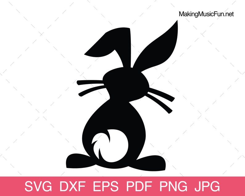 Bunny Rabbit - Cricut SVG Cut File. Bunny Silhouette. Clip Art and ...