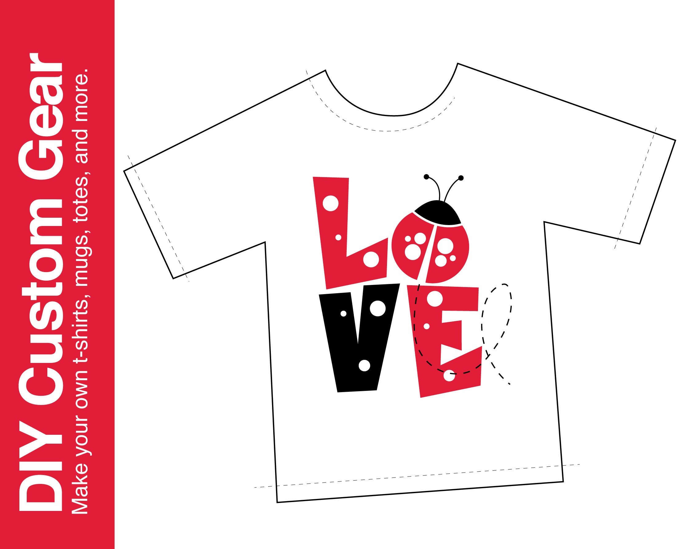 Love Bug Ladybug SVG and Clip Art. Lady Bug Valentine Vector ...