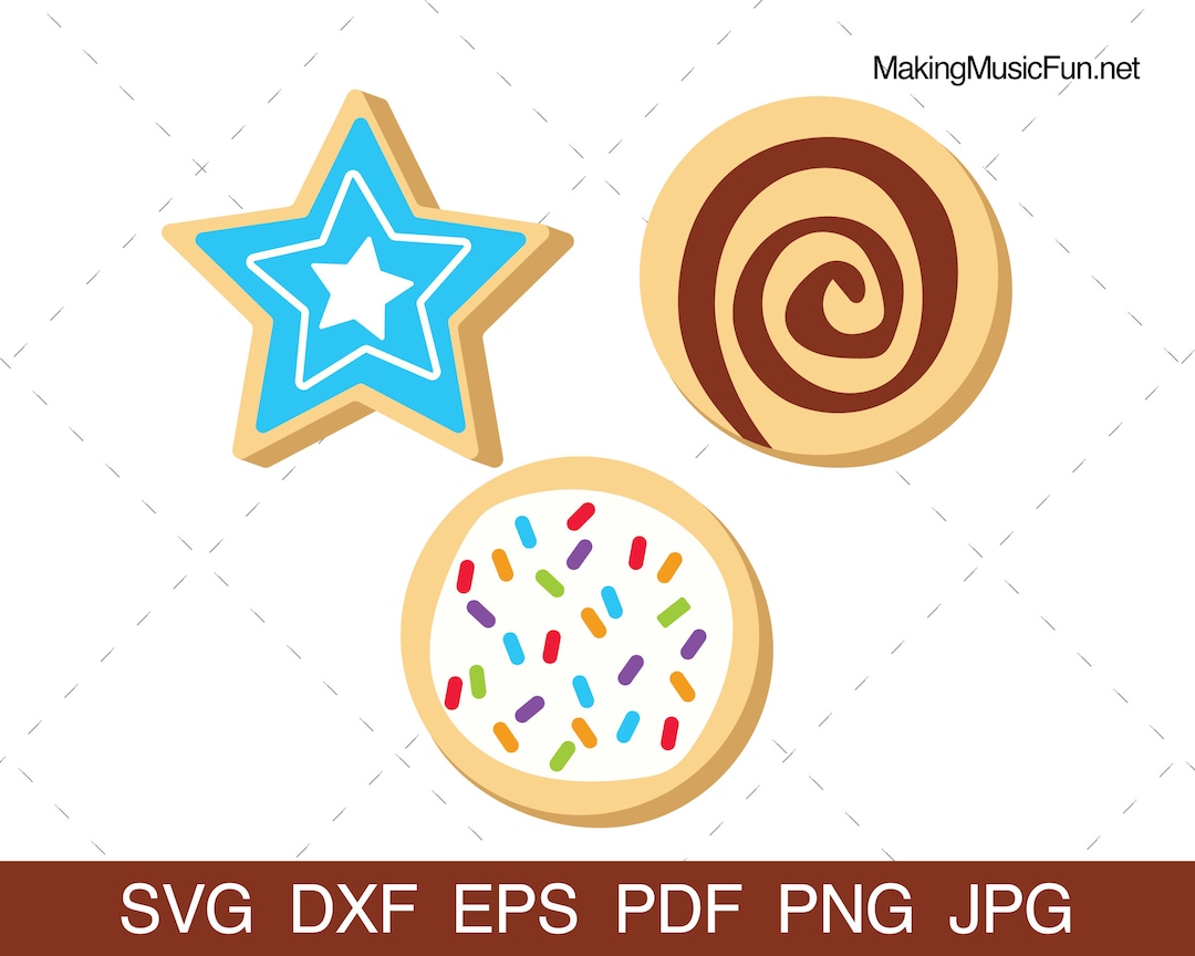 Sugar Cookies SVG Cricut & Silhouette Cut Files. Cookie Clip Art and ...