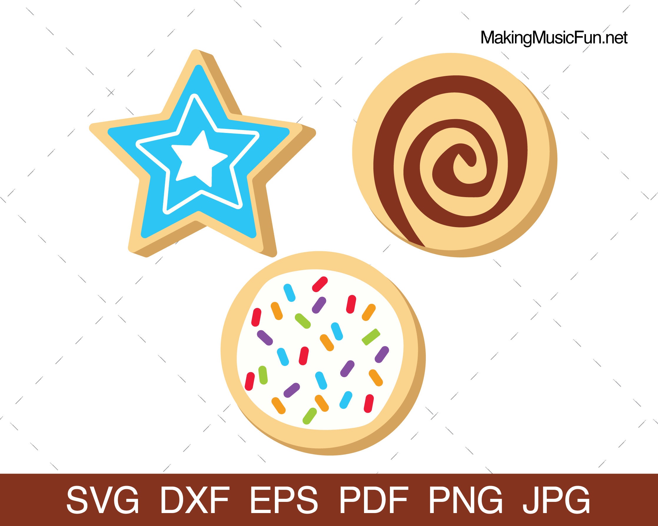 Sugar Cookies SVG Cricut & Silhouette Cut Files. Cookie Clip Art and ...
