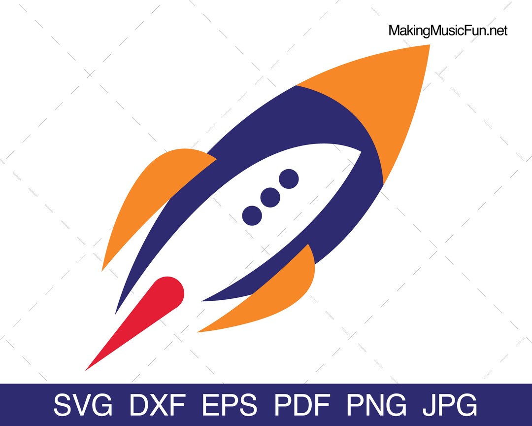 Rocketship - SVG Cricut & Silhouette Cut Files. Spaceship Spacecraft ...