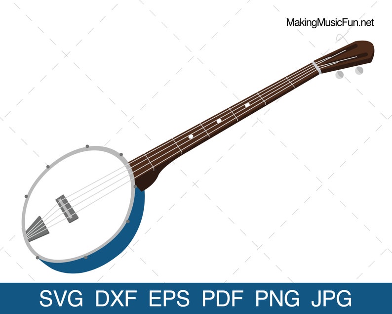 Banjo SVG Cricut & Silhouette Cut Files. Banjo Bluegrass Musical ...