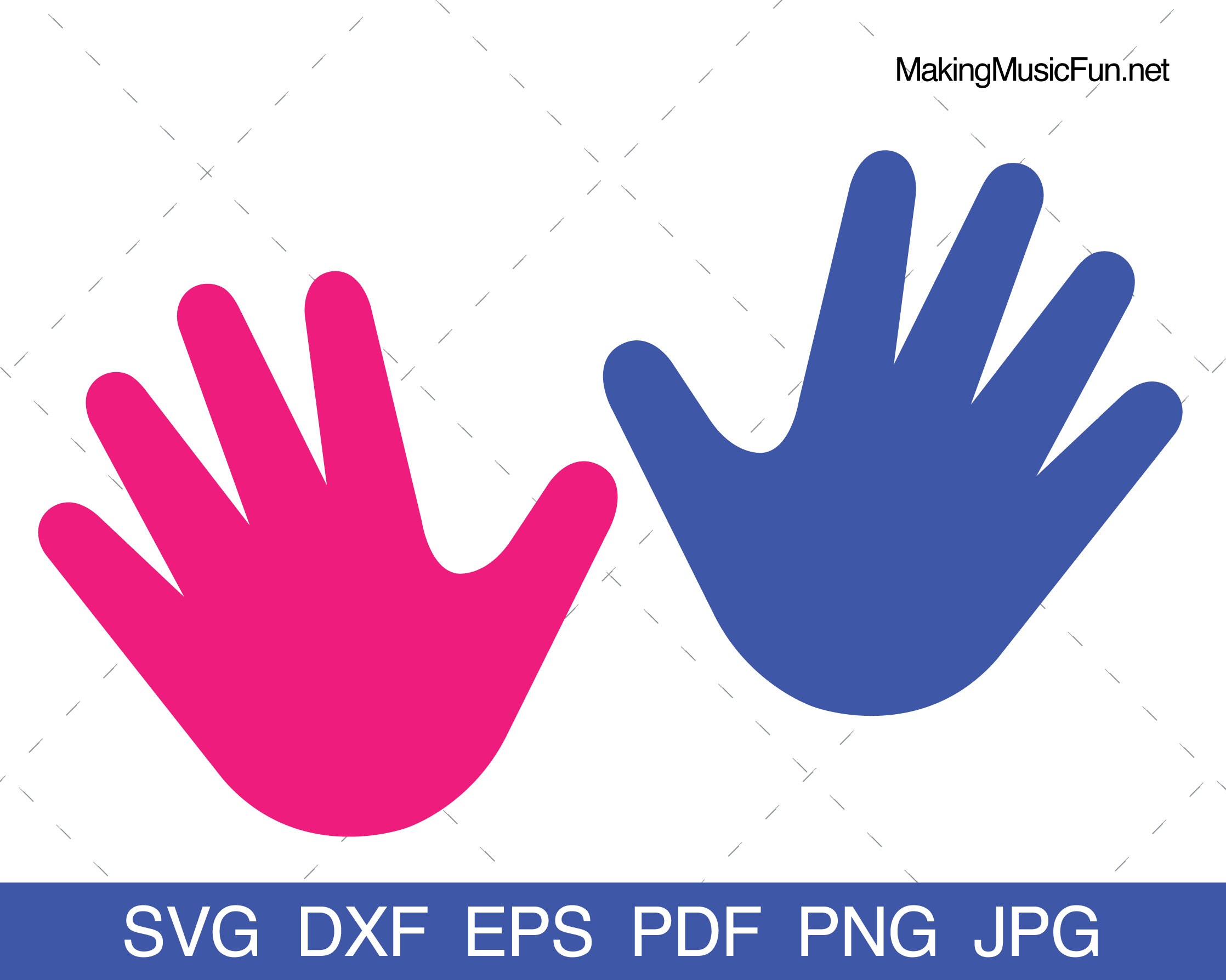Child Hand Print - Cricut & Silhouette SVG Cut Files. Child Hand Print ...