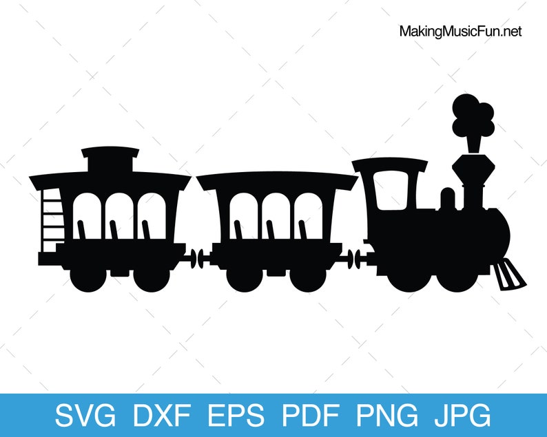 Train - Cricut & Silhouette SVG Cut Files. Engine, Passenger Car ...