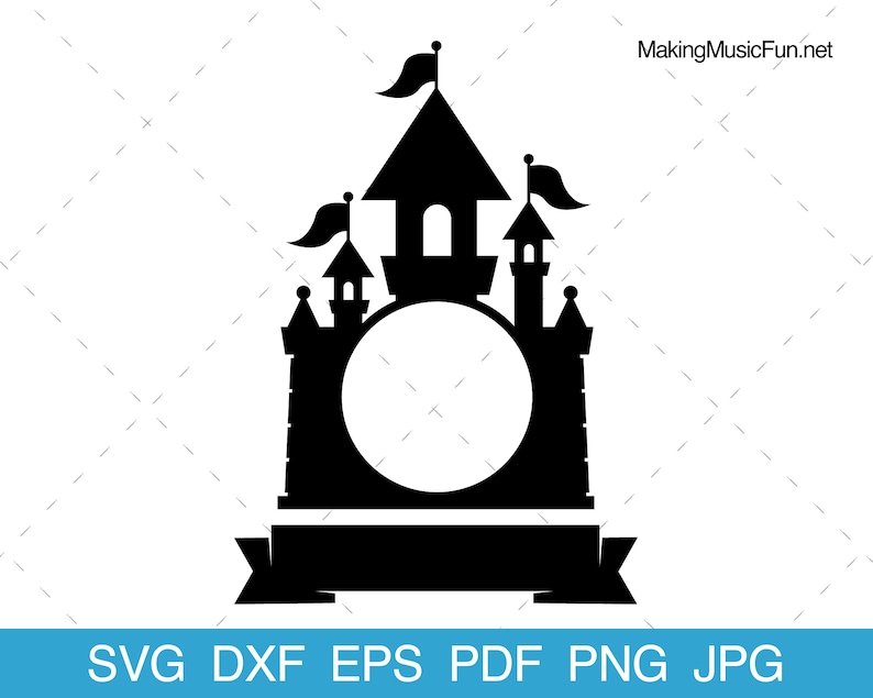 Castle Photo Frame - SVG Cricut Cut Files. Castle Banner Photo Frame ...