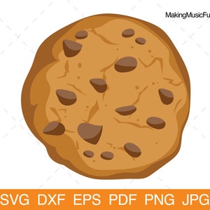 Chocolate Chip Cookie SVG Cricut & Silhouette Cut Files. - Etsy