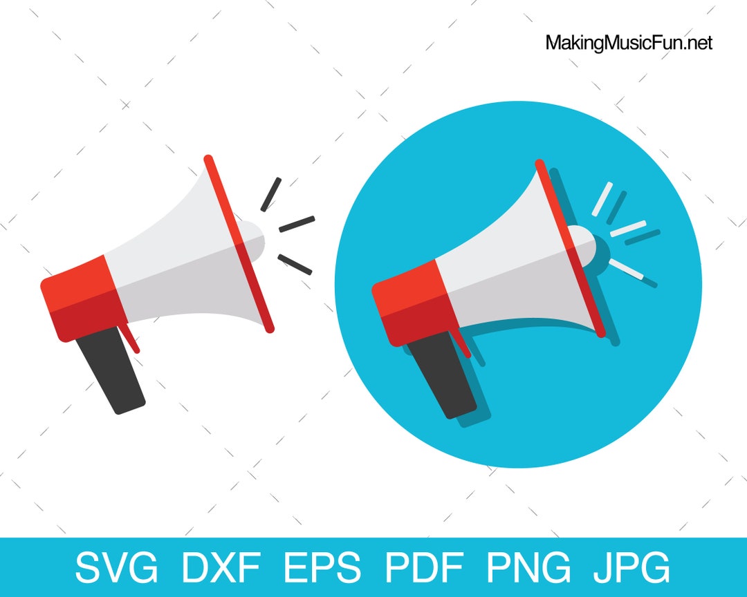 Megaphone Icon Cricut & Silhouette SVG Cut Files. Megaphone - Etsy
