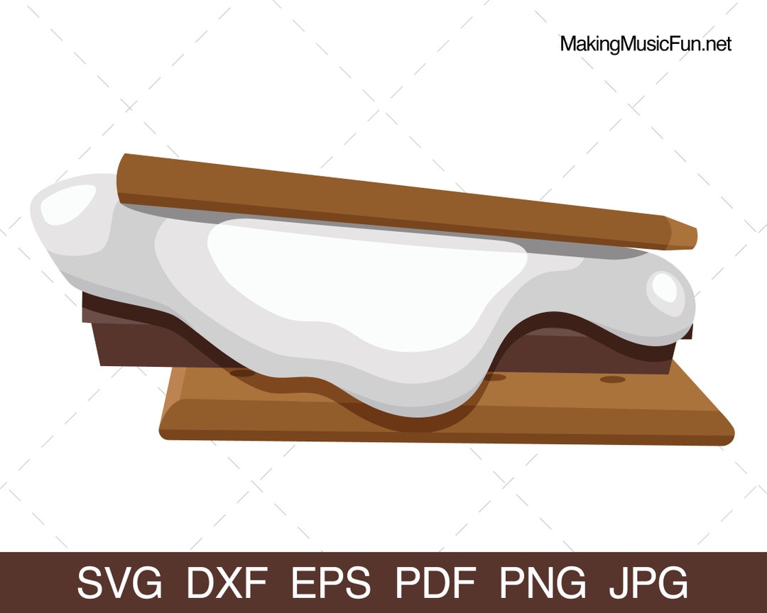 Smores SVG Cricut Cut Files. S'mores, Chocolate, Marshmallow Clip Art ...
