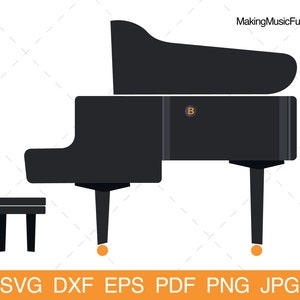Grand Piano SVG Cricut & Silhouette Cut Files. Grand Piano - Etsy
