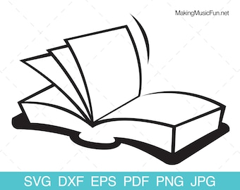 Book Cutting Svg Book Svg Cut File Book Svg File Book Svg - Etsy