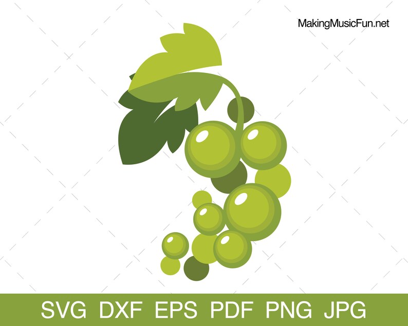 Grapes SVG Cricut Files. White Grapes Clip Art. White Grapes Vine ...