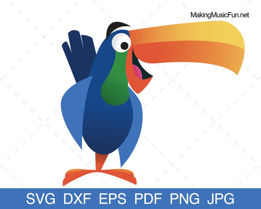 Toucan Bird - SVG Cricut & Silhouette Cut Files. Cartoon Toucan Clip ...