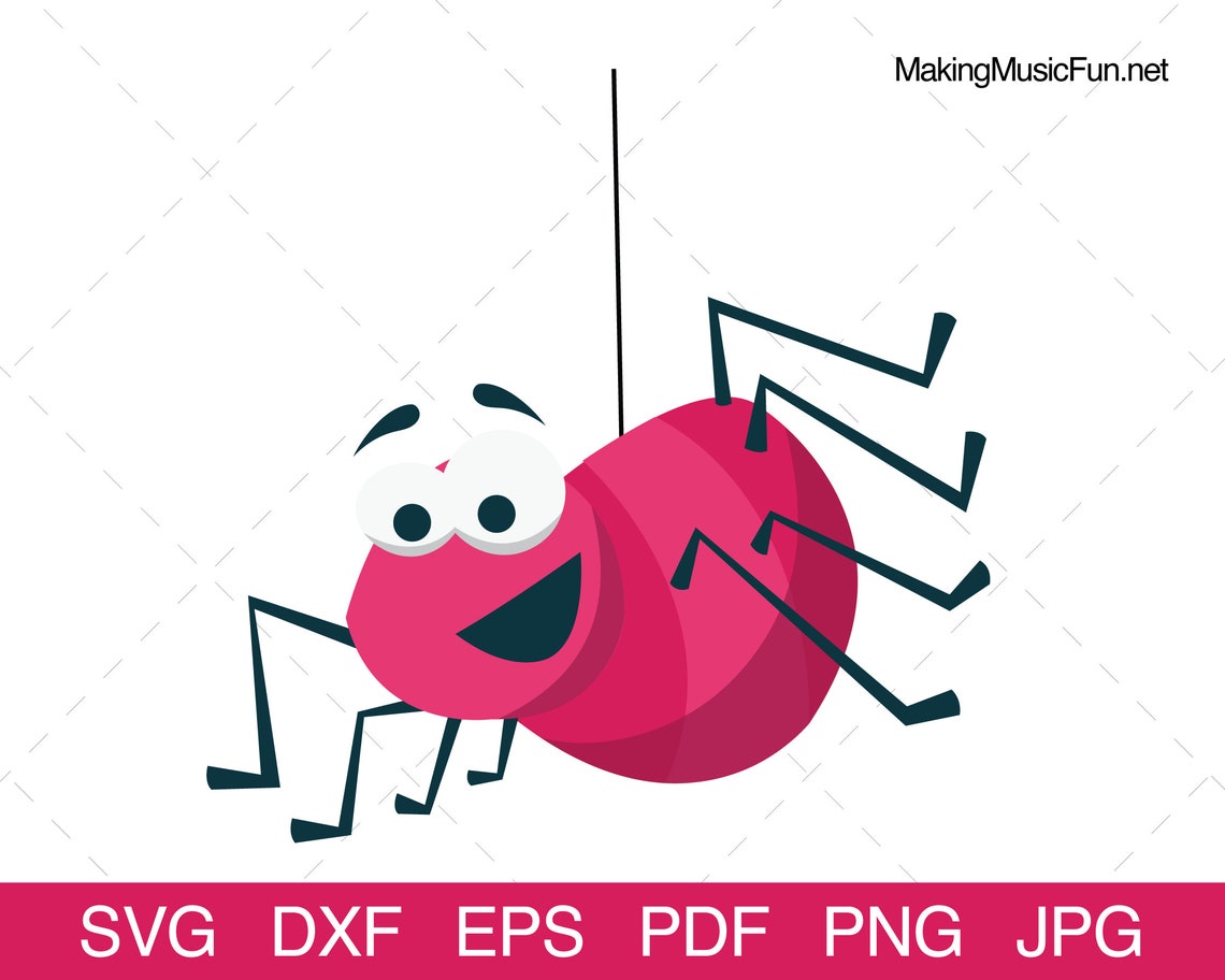 Itsy Bitsy Spider SVG Cricut & Silhouette Cut Files. Itsy Bitsy Spider ...