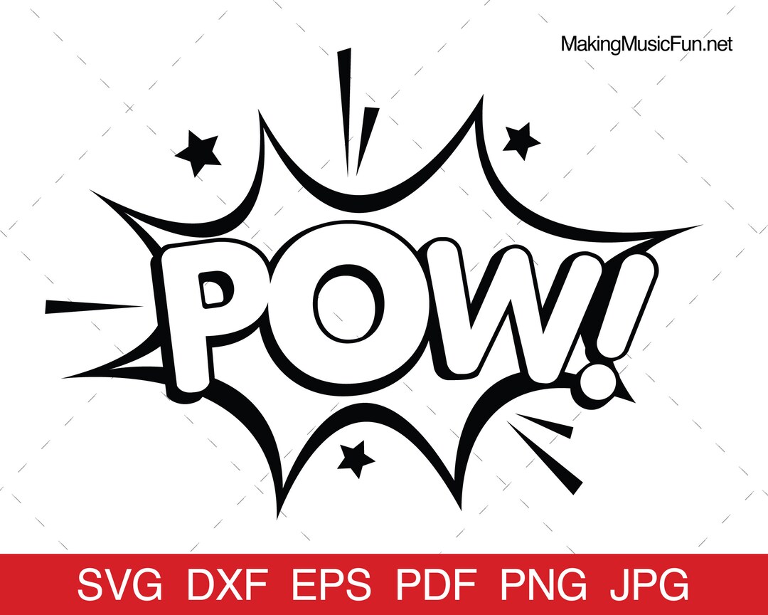 Cartoon POW Cricut & Silhouette SVG Cut Files. Cartoon POW - Etsy