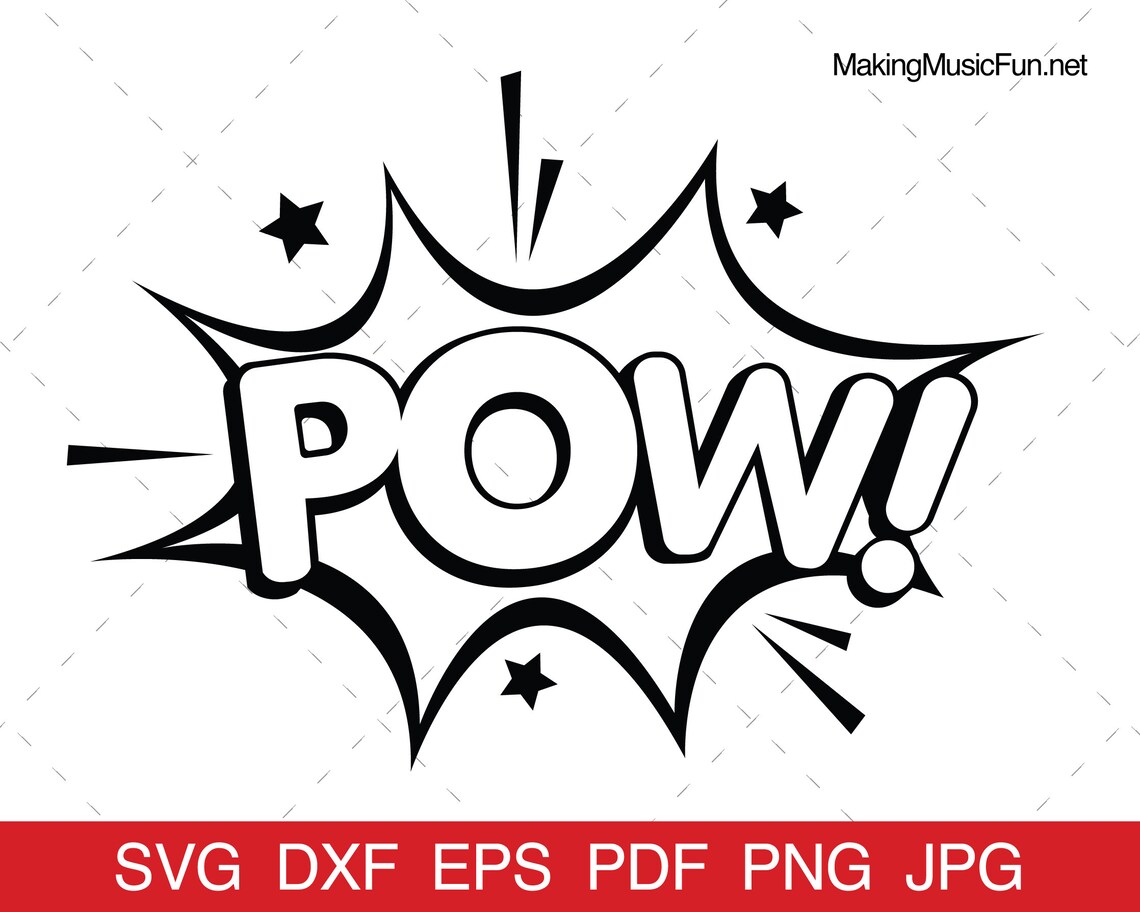 Cartoon POW Cricut & Silhouette SVG Cut Files. Cartoon POW - Etsy