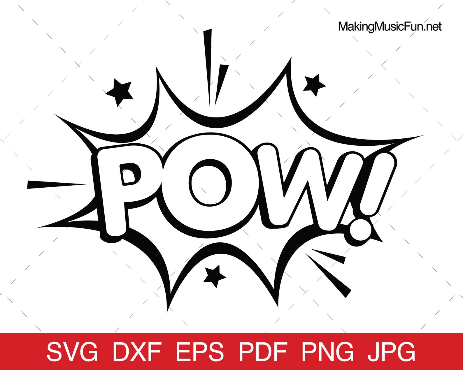 Cartoon POW Cricut & Silhouette SVG Cut Files. Cartoon POW - Etsy