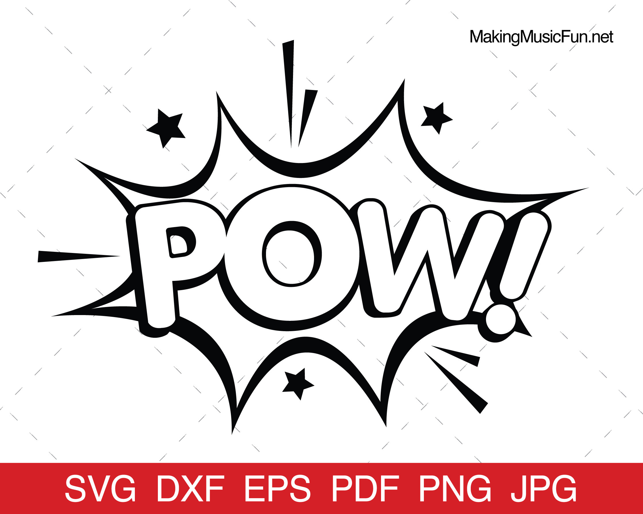 Cartoon POW Cricut & Silhouette SVG Cut Files. Cartoon POW - Etsy
