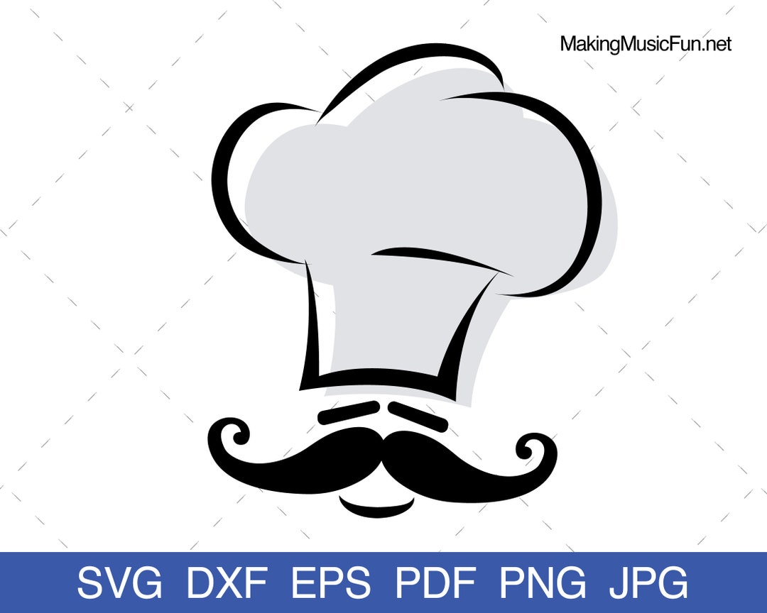 Chef Icon SVG Cricut & Silhouette Cut Files. Chef With Hat - Etsy